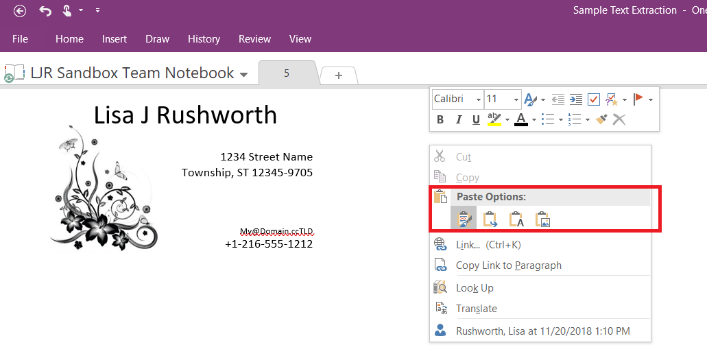 OneNote – Lisa's Home Page