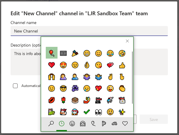 Did you know … you can use emojis in Teams channel names? – Lisa's Home ...