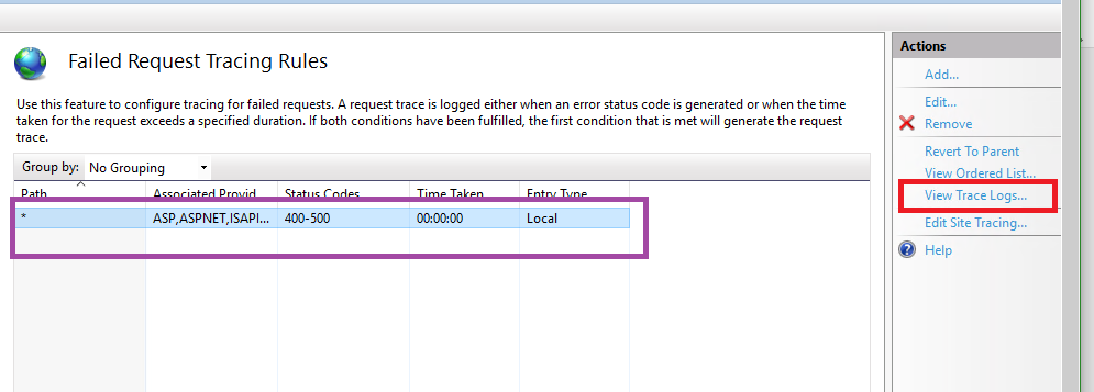 IIS Failed Request Tracing – Lisa's Home Page