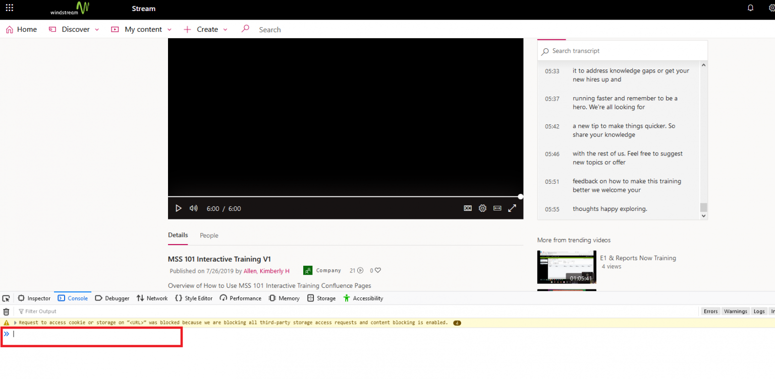 Extracting the Transcript from Microsoft Stream Videos – Lisa's Home Page