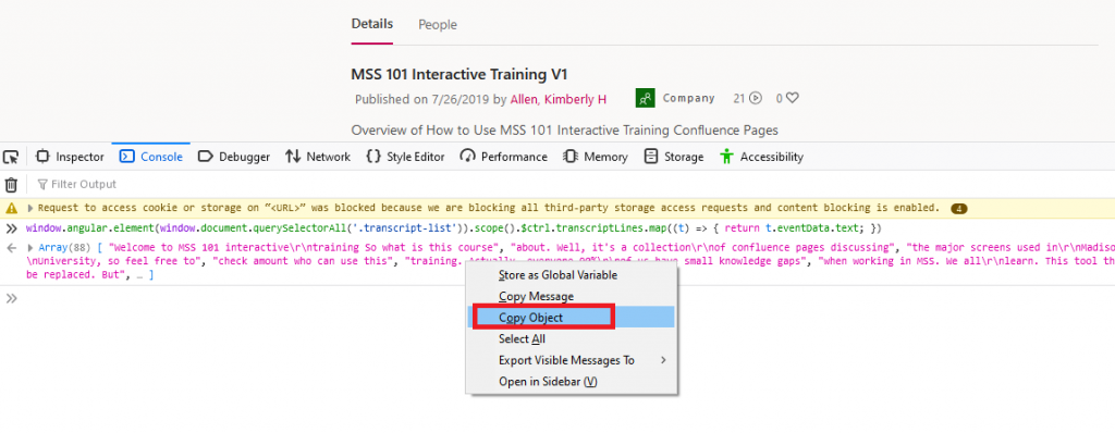 Extracting the Transcript from Microsoft Stream Videos – Lisa's Home Page