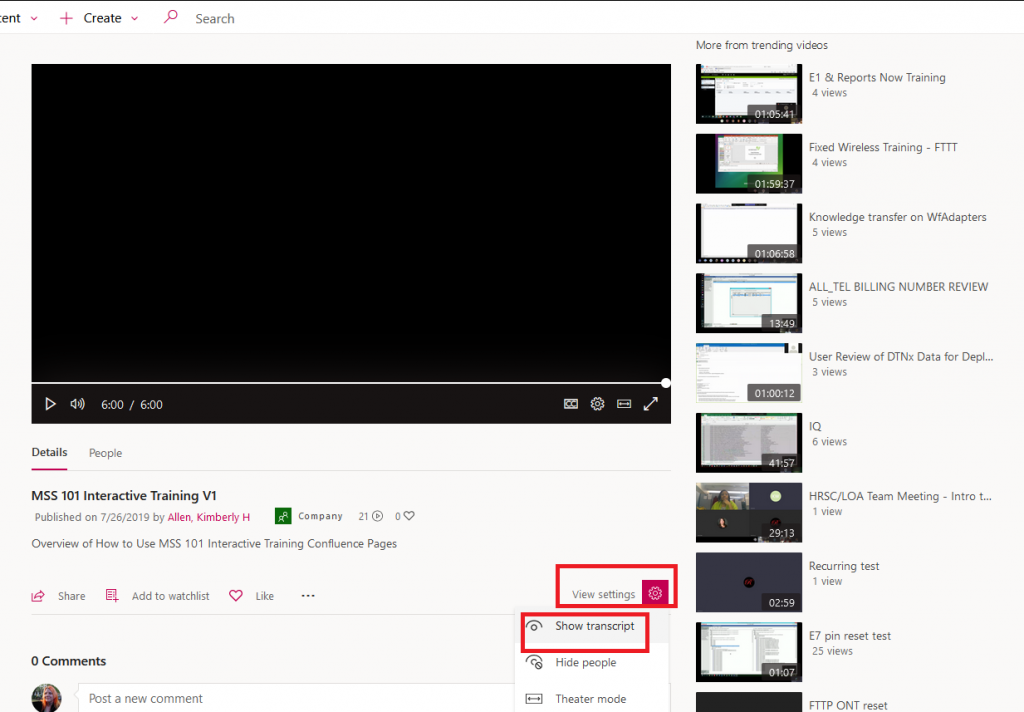 Extracting the Transcript from Microsoft Stream Videos – Lisa's Home Page